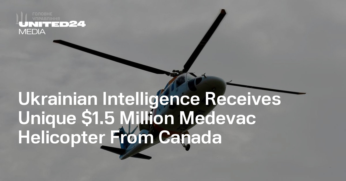 Ukrainian Intelligence Receives Unique $1.5 Million Medevac Helicopter ...