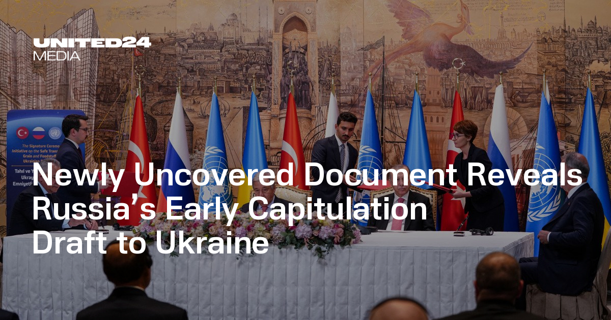 Newly Uncovered Document Reveals Russia’s Early Capitulation Draft to ...