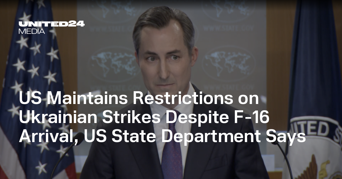 US Maintains Restrictions on Ukrainian Strikes Despite F-16 Arrival, US ...