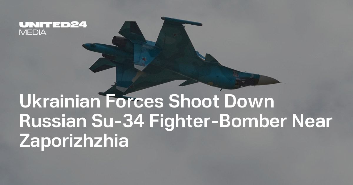 Ukrainian Forces Shoot Down Russian Su-34 Fighter-Bomber Near ...
