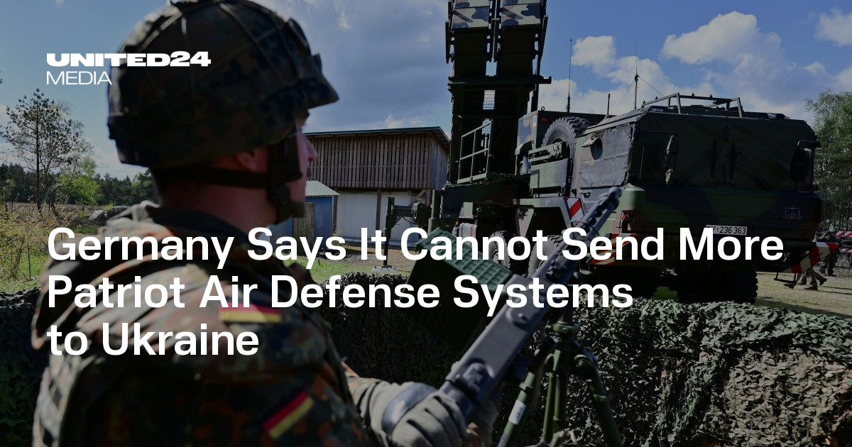 Germany Says It Cannot Send More Patriot Air Defense Systems to Ukraine ...
