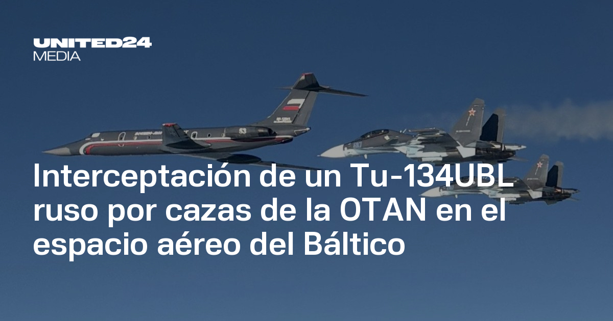 Interceptación de un Tu-134UBL ruso por cazas de la OTAN en el espacio aéreo del Báltico ...
