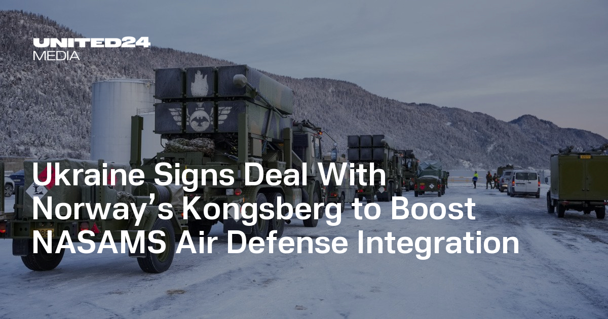 Ukraine Signs Deal With Norway’s Kongsberg to Boost NASAMS Air Defense Integration — UNITED24 Media