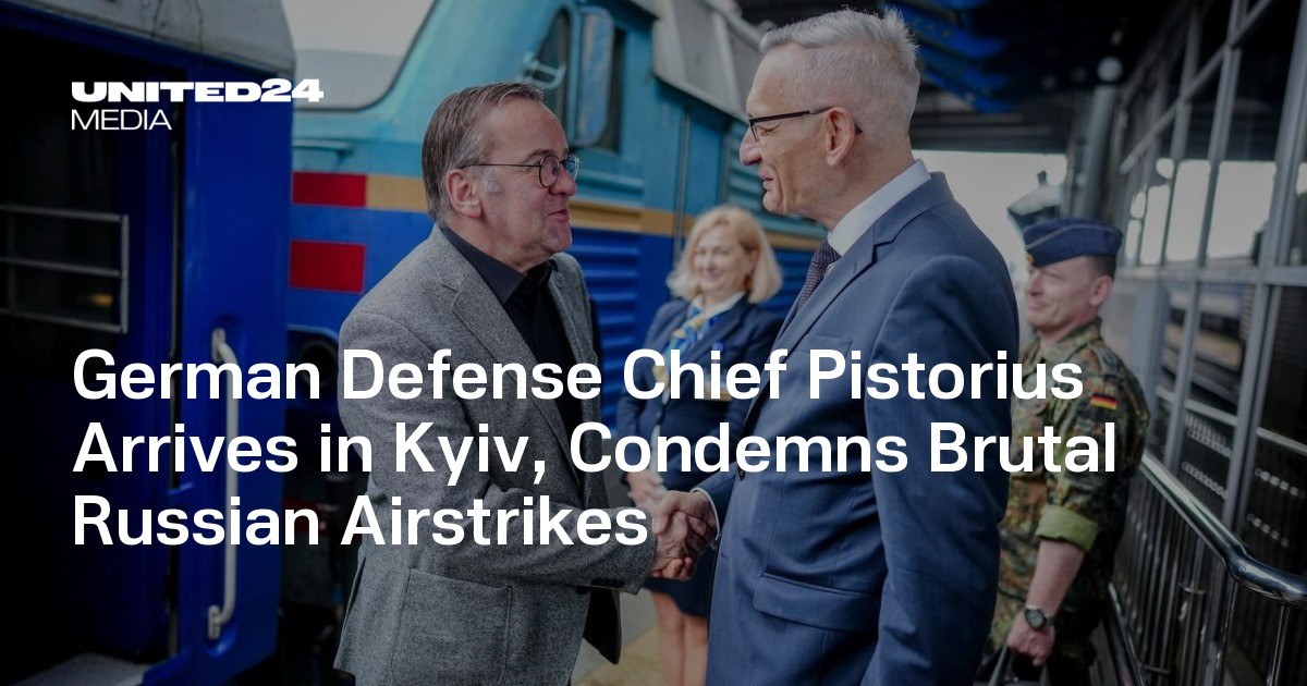 German Defense Chief Pistorius Arrives in Kyiv, Condemns Brutal Russian ...
