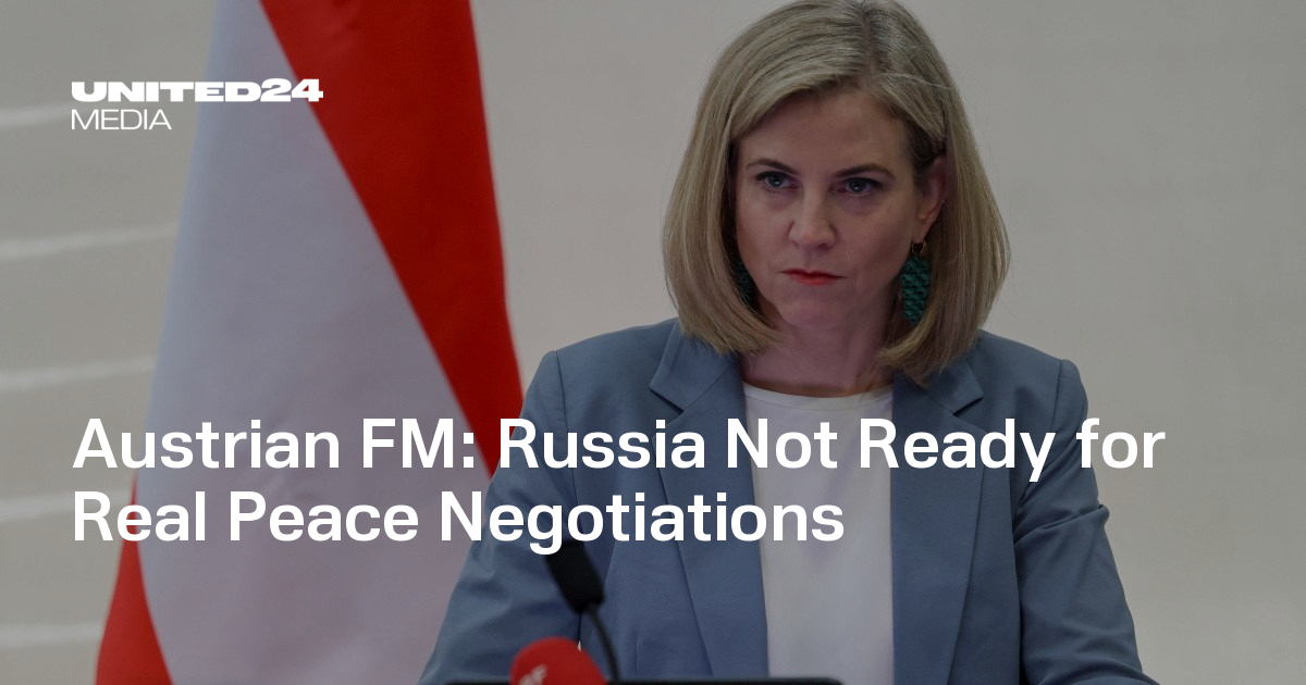 Austrian FM: Russia Not Ready for Real Peace Negotiations — UNITED24 Media