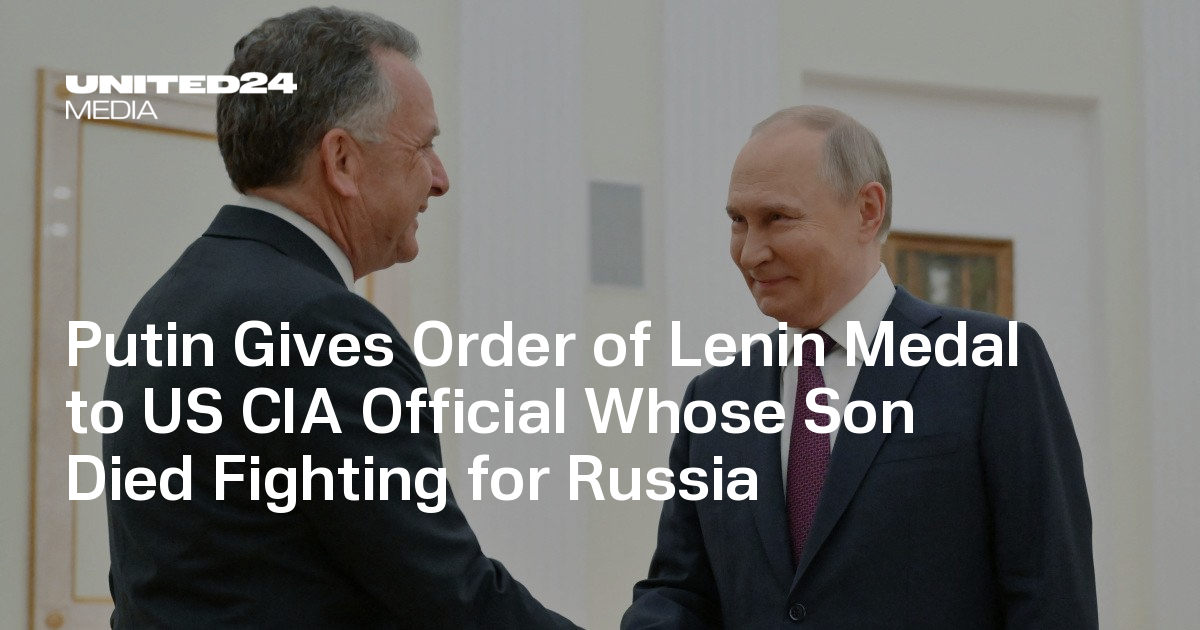 Putin Gives Order of Lenin Medal to US CIA Official Whose Son Died ...