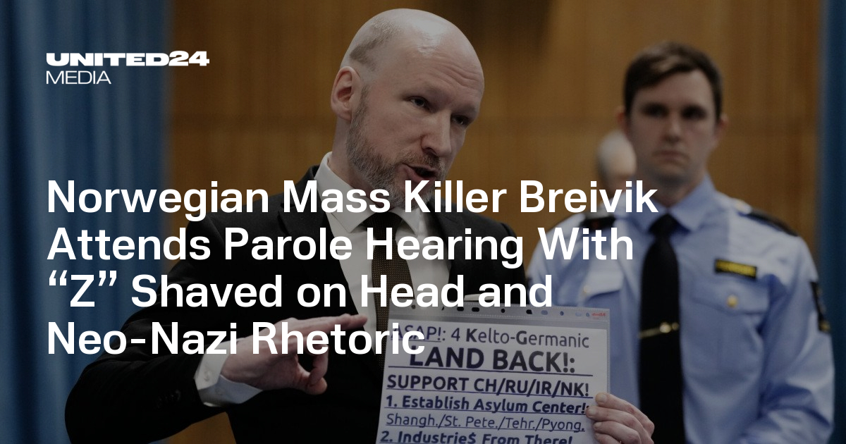Norwegian Mass Killer Breivik Attends Parole Hearing With “Z” Shaved on ...