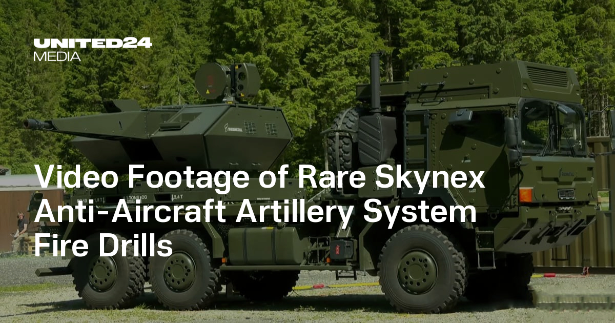 Video Footage of Skynex Anti-Aircraft Artillery System Fire Drills — UNITED24 Media