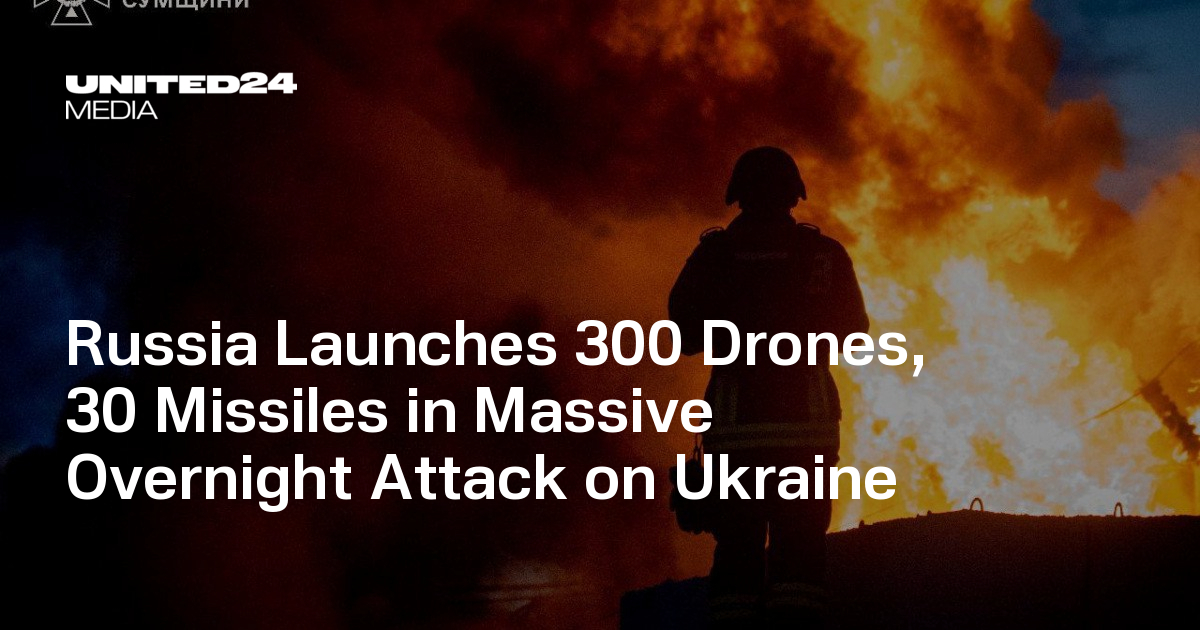 Russia Launches 300 Drones, 30 Missiles in Massive Overnight Attack on ...