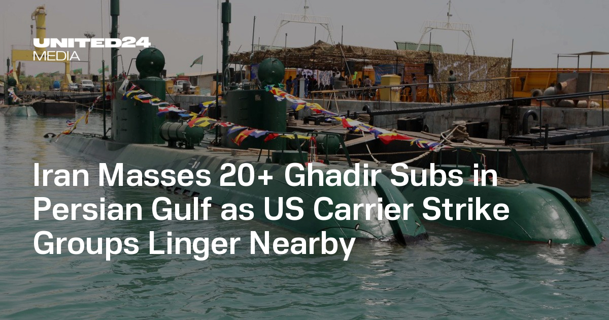 Iran Masses 20+ Ghadir Subs in Persian Gulf as US Carrier Strike Groups ...