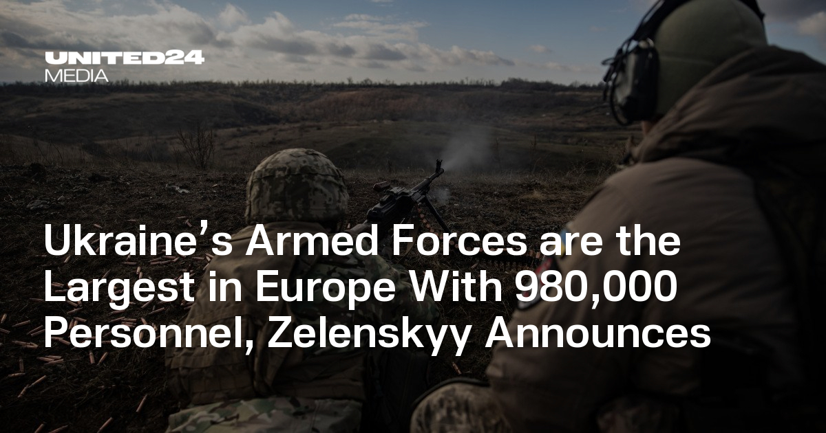 Ukraine’s Armed Forces are the Largest in Europe With 980,000 Personnel ...