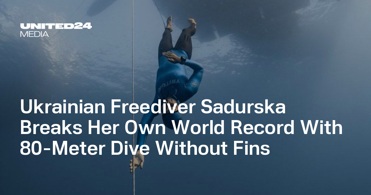 Ukrainian Freediver Sadurska Breaks Her Own World Record With 80-Meter ...