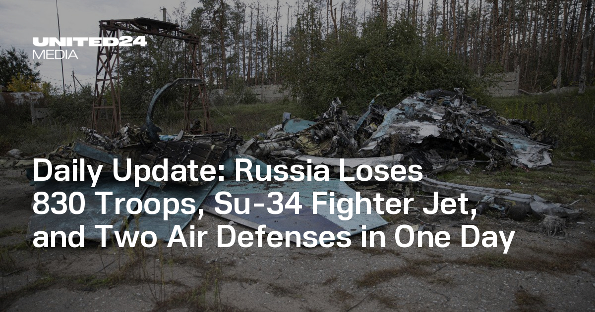 Daily Update: Russia Loses 830 Troops, Su-34 Fighter Jet, and Two Air ...