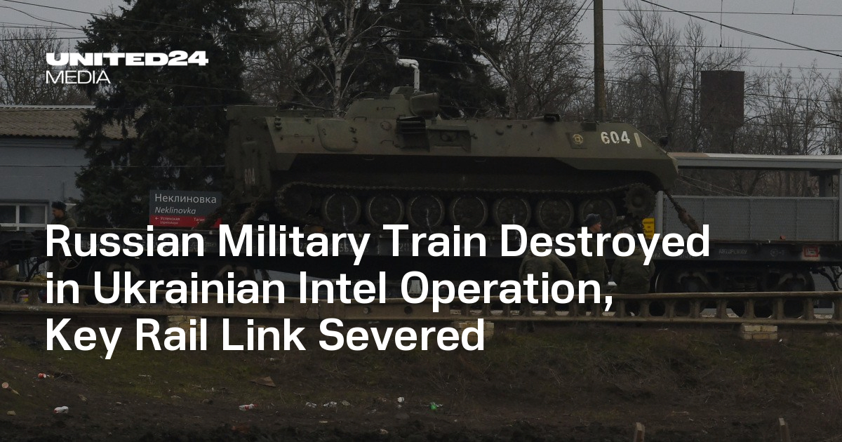 Russian Military Train Destroyed in Ukrainian Intel Operation, Key Rail ...