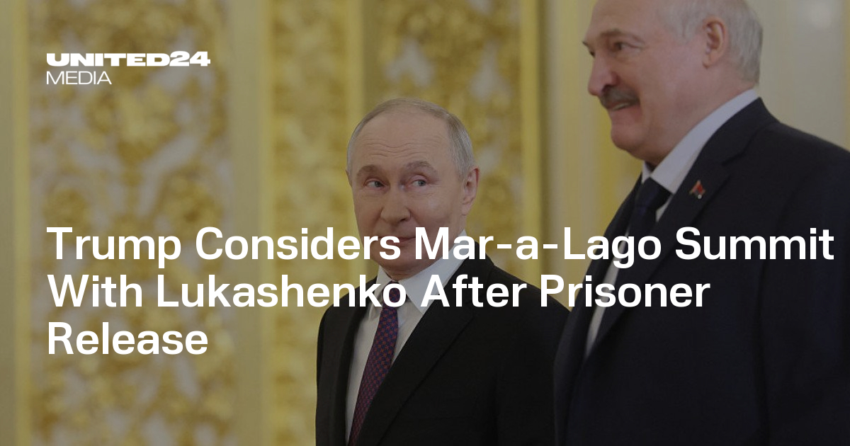 Trump Considers Mar-a-Lago Summit With Lukashenko After Prisoner ...