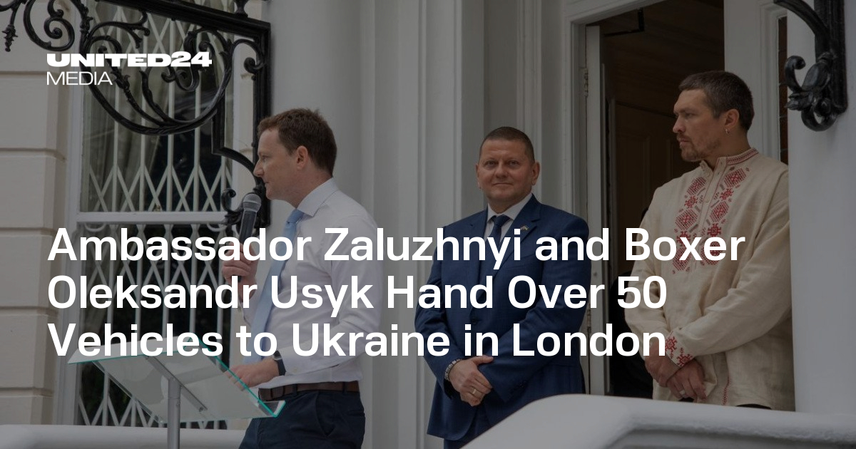 Ambassador Zaluzhnyi and Boxer Oleksandr Usyk Hand Over 50 Vehicles to ...