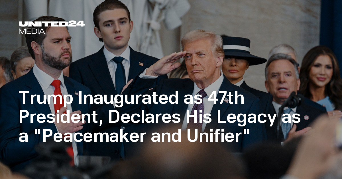 Trump Inaugurated as 47th US President, Declares His Legacy as a “Peacemaker and Unifier ...