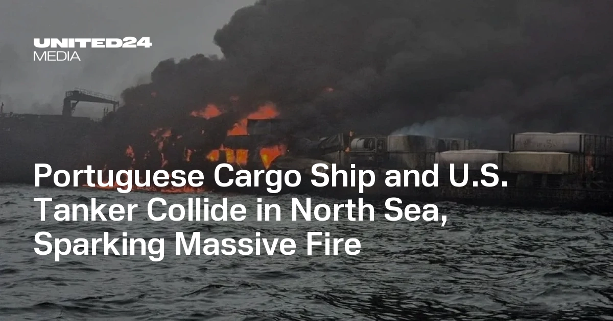 Portuguese Cargo Ship and U.S. Tanker Collide in North Sea, Sparking ...