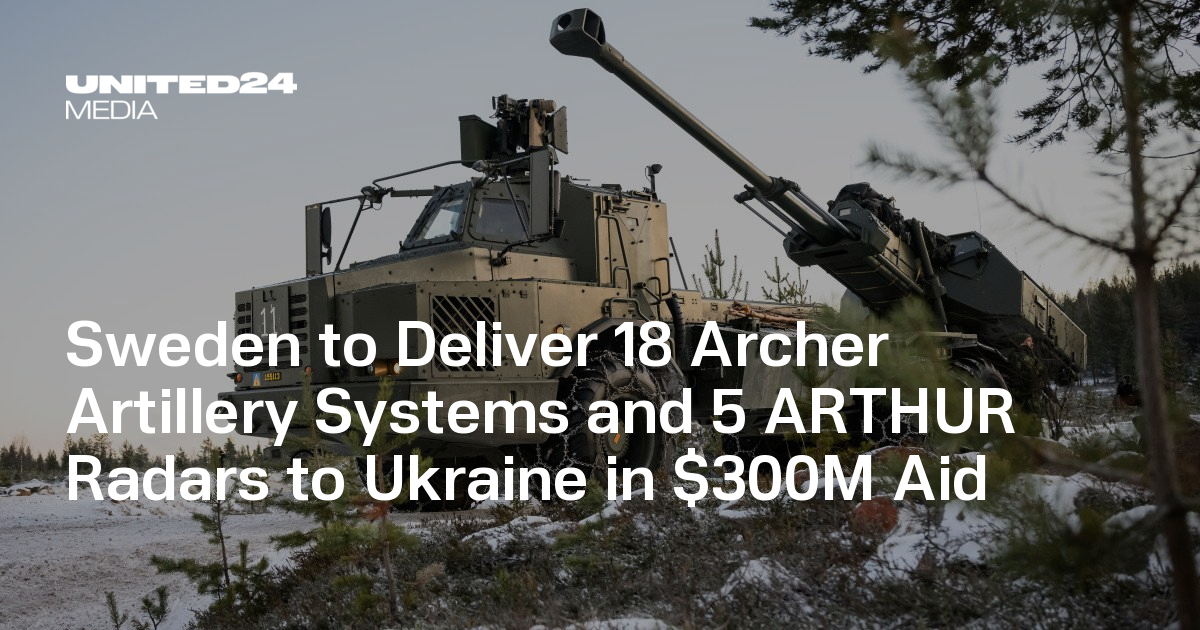 Sweden to Deliver 18 Archer Artillery Systems and 5 ARTHUR Radars to ...