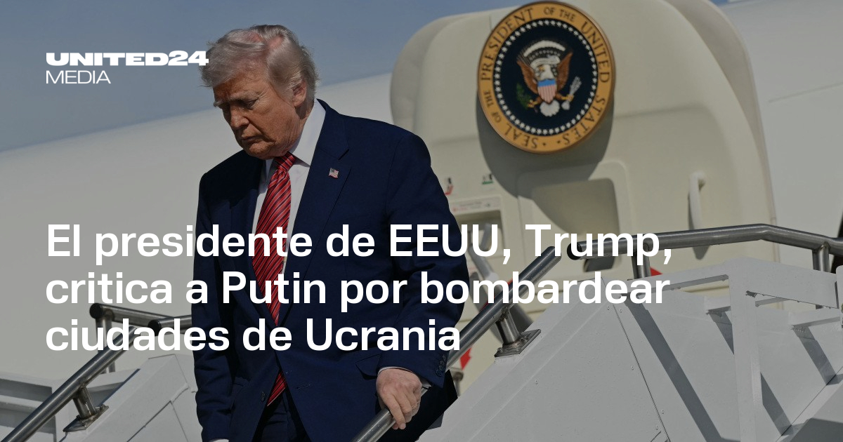 El presidente de EEUU, Trump, critica a Putin por bombardear ciudades ...