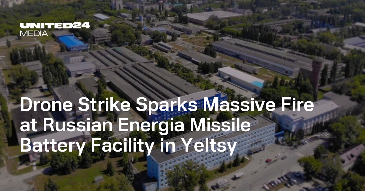 Drone Strike Sparks Massive Fire at Russian Energia Missile Battery ...