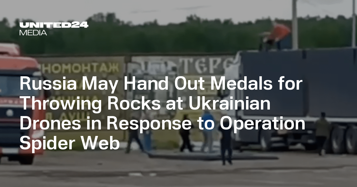 Russia May Hand Out Medals for Throwing Rocks at Ukrainian Drones in ...
