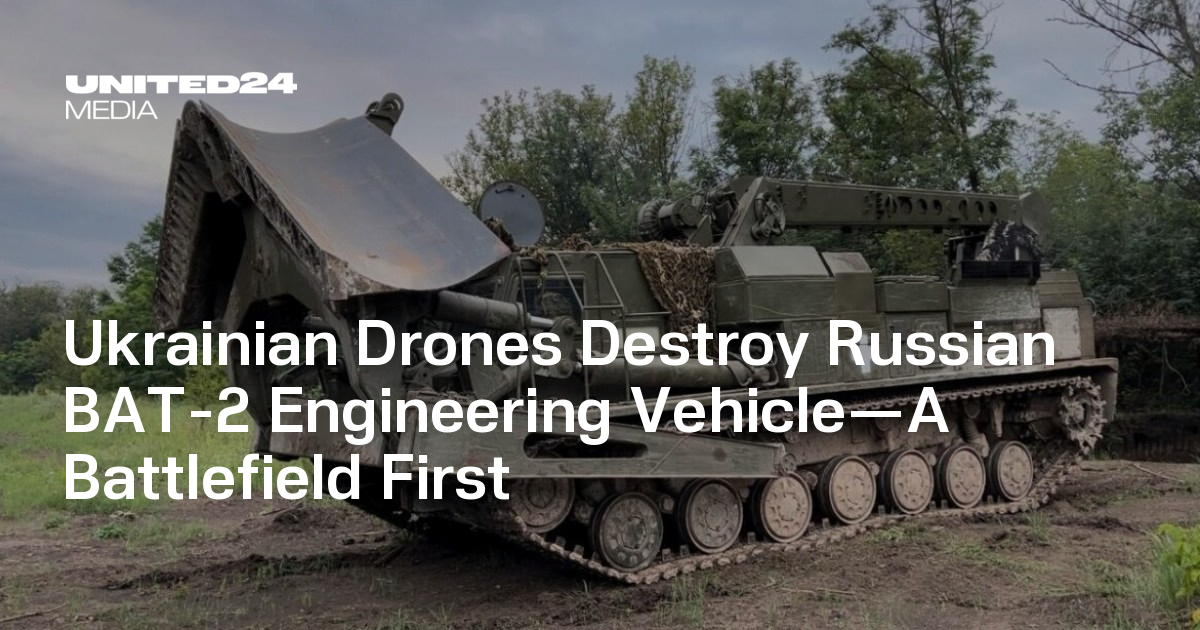 Ukrainian Drones Destroy Russian BAT-2 Engineering Vehicle—A ...