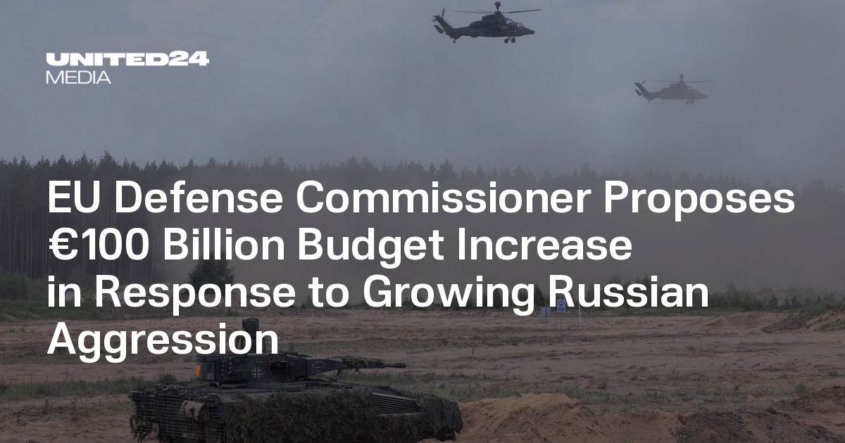 EU Defense Commissioner Proposes €100 Billion Budget Increase in ...