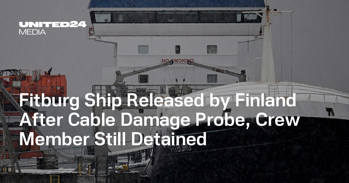 Fitburg Ship Released by Finland After Cable Damage Probe, Crew Member ...
