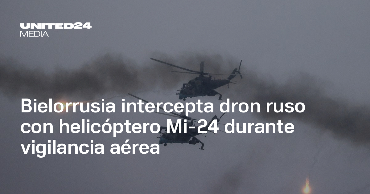 Bielorrusia intercepta dron ruso con helicóptero Mi-24 durante vigilancia aérea — UNITED24 Media