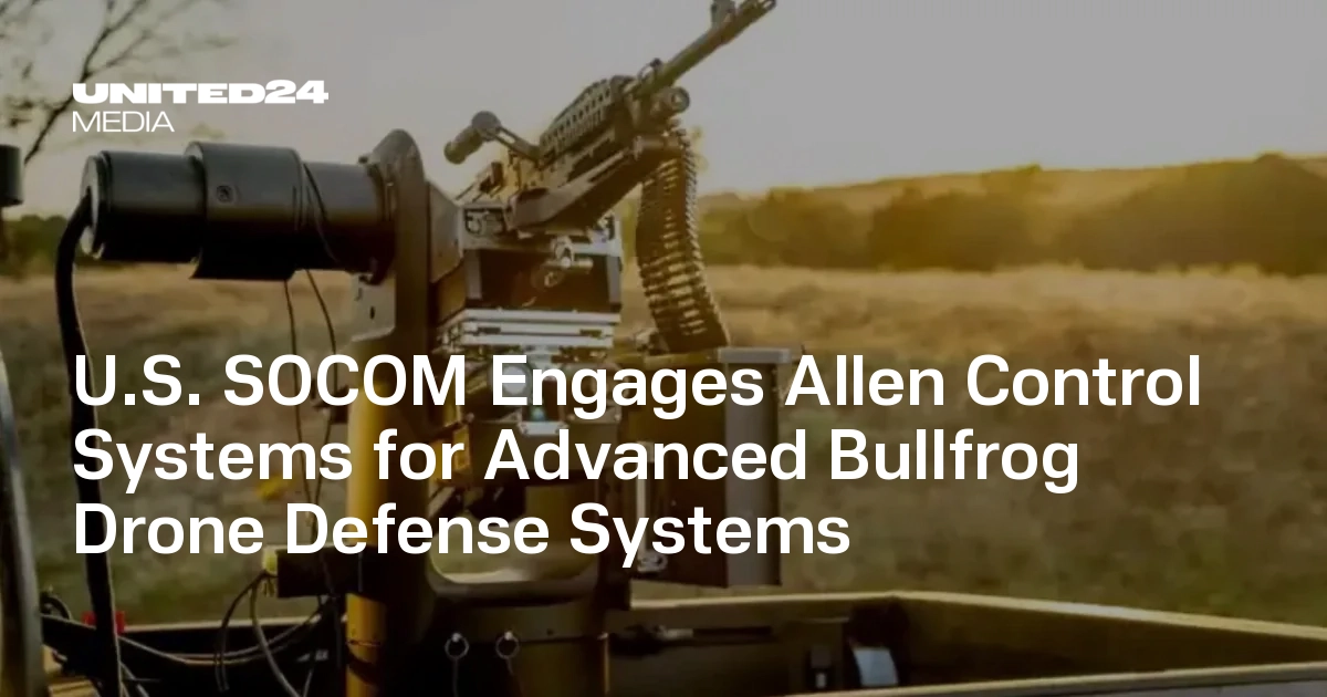 U.S. SOCOM Engages Allen Control Systems for Advanced Bullfrog Drone ...