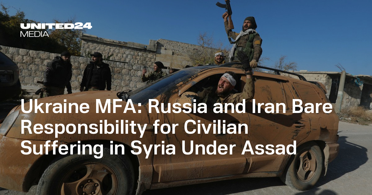 Ukraine MFA: Russia and Iran Bare Responsibility for Civilian Suffering ...