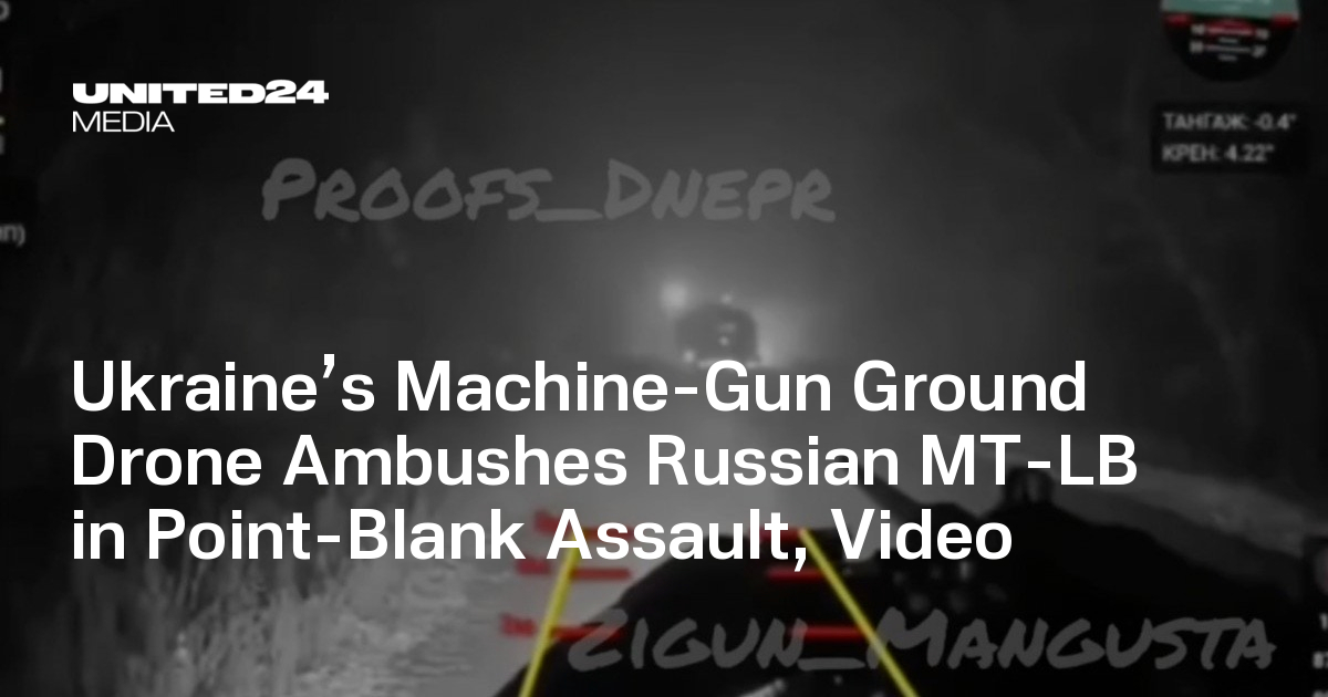 Ukraine’s Machine-Gun Ground Drone Ambushes Russian MT-LB in Point ...