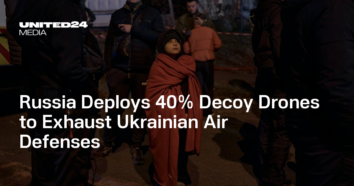 Russia Deploys 40% Decoy Drones to Exhaust Ukrainian Air Defenses ...