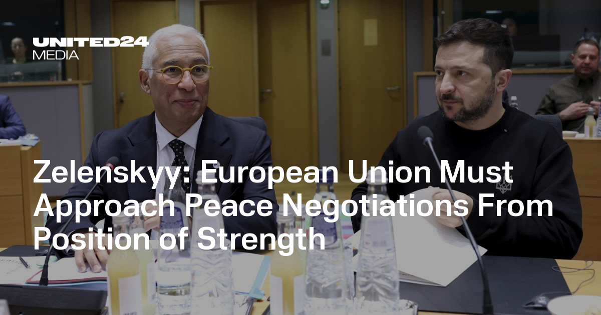 Zelenskyy: European Union Must Approach Peace Negotiations From ...