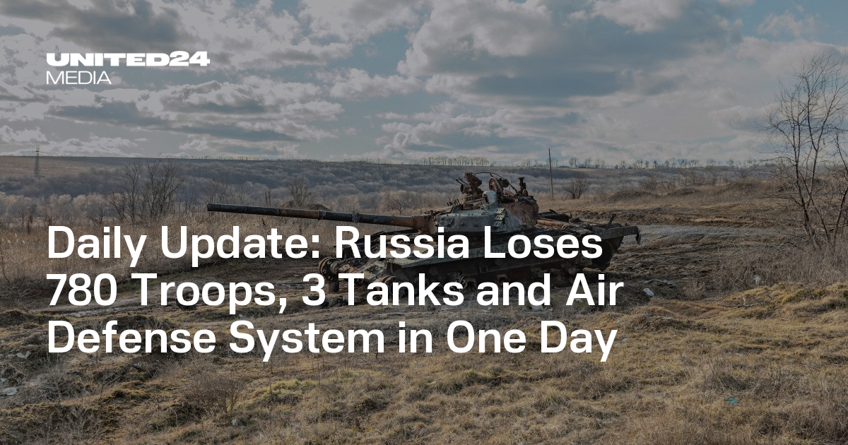 Daily Update: Russia Loses 780 Troops, 3 Tanks and Air Defense System ...