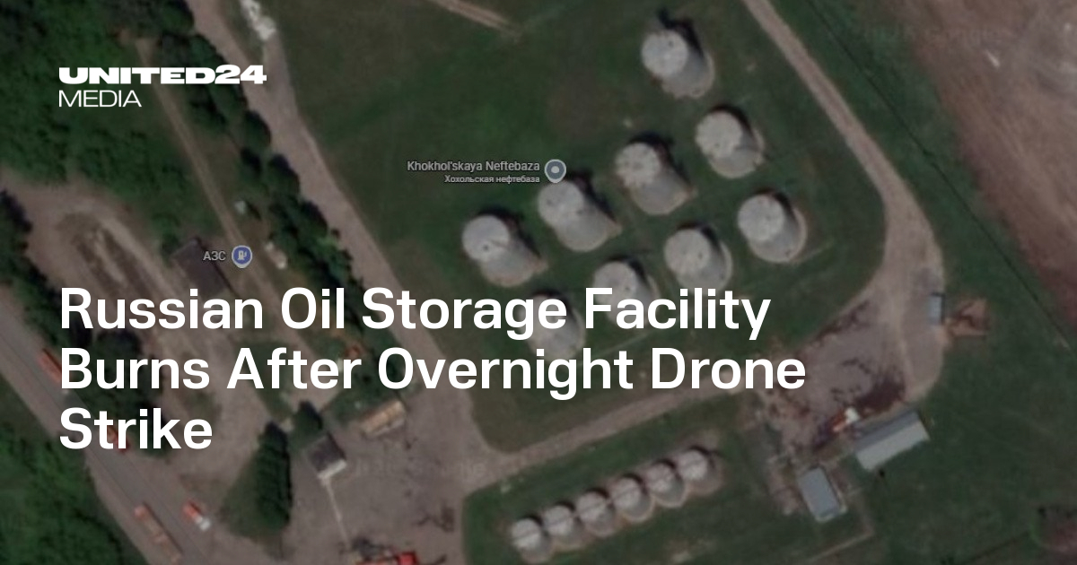 Russian Oil Storage Facility Burns After Overnight Drone Strike ...