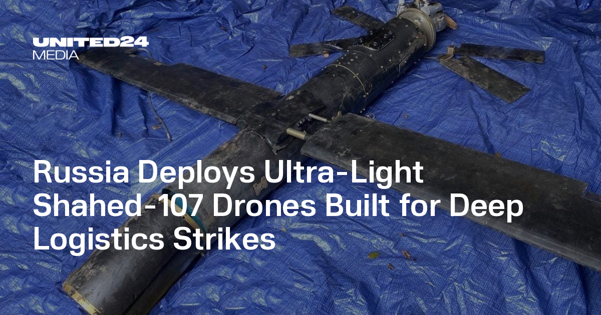 Russia Deploys Ultra-Light Shahed-107 Drones Built for Deep Logistics ...