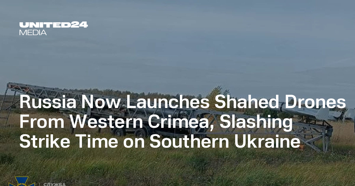 Russia Now Launches Shahed Drones From Western Crimea, Slashing Strike ...