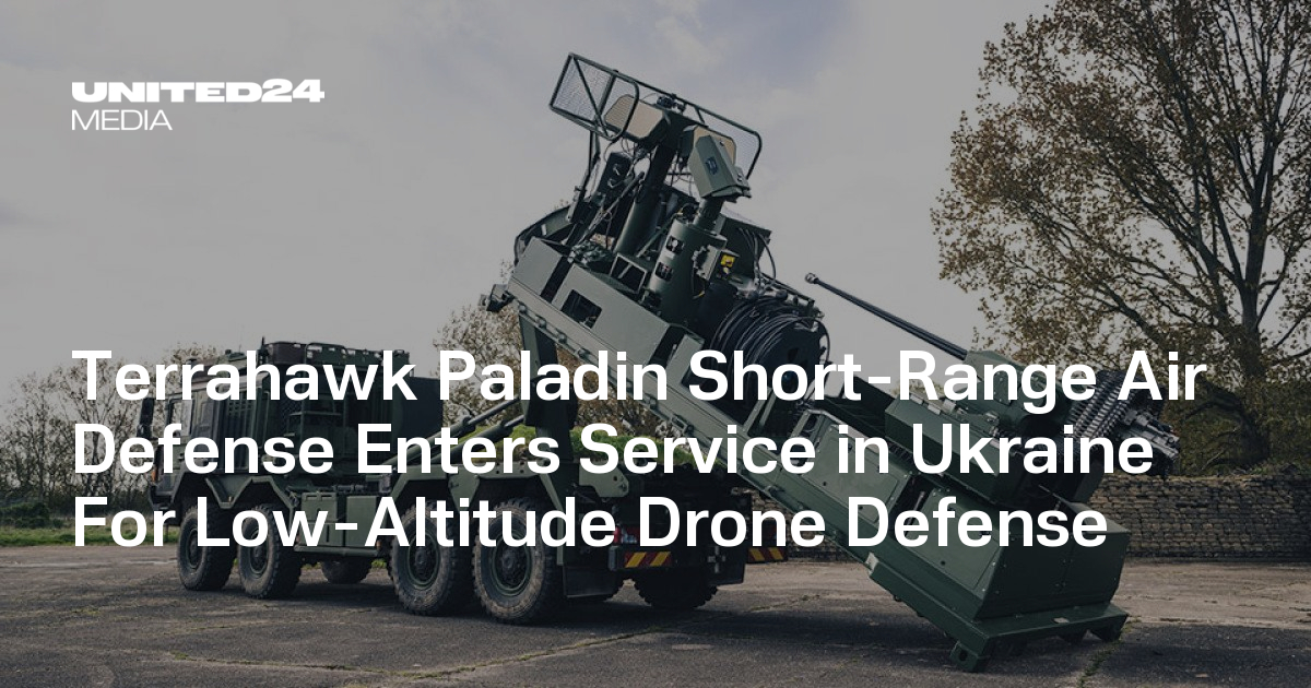Terrahawk Paladin Short-Range Air Defense Enters Service in Ukraine For ...