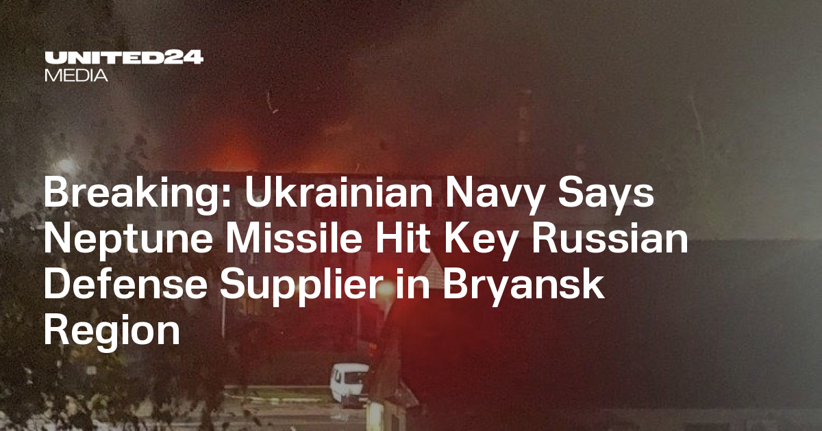 Breaking: Ukrainian Navy Says Neptune Missile Hit Key Russian Defense ...
