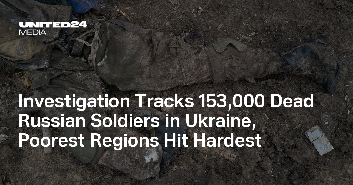 Investigation Tracks 153,000 Dead Russian Soldiers in Ukraine, Poorest ...