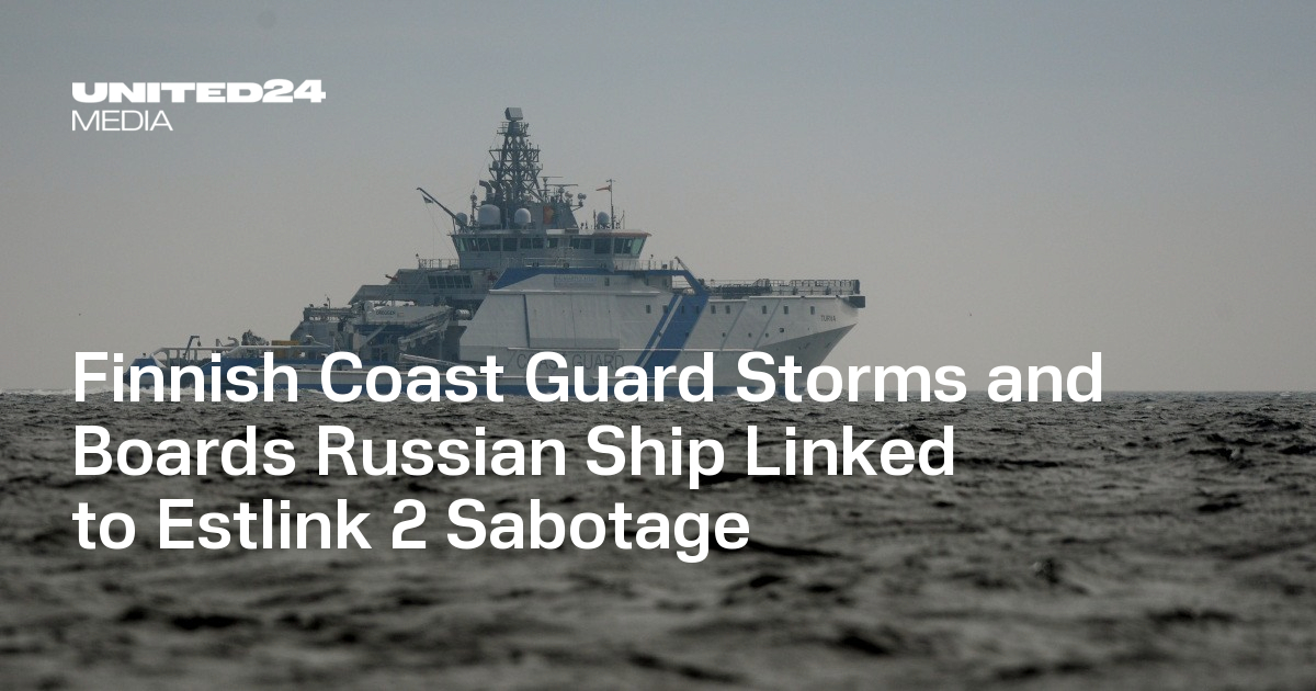 Finnish Coast Guard Storms and Boards Russian Ship Linked to Estlink 2 ...