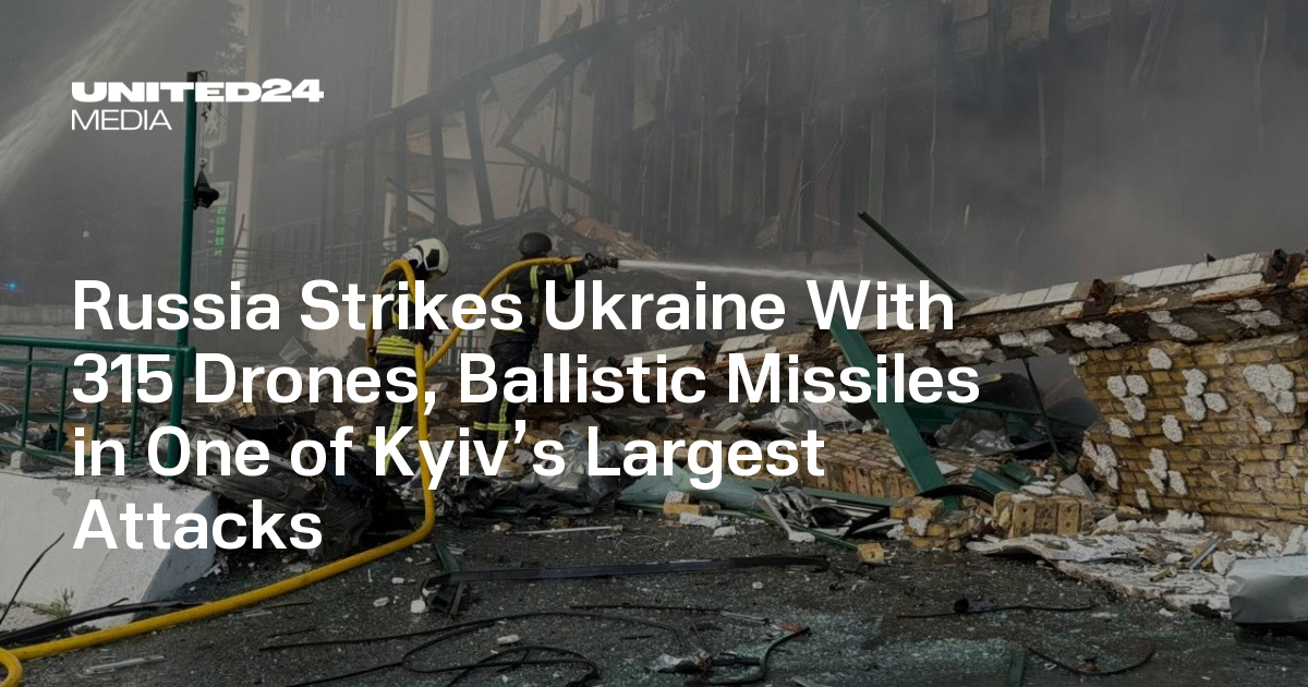 Russia Strikes Ukraine With 315 Drones, Ballistic Missiles in One of ...