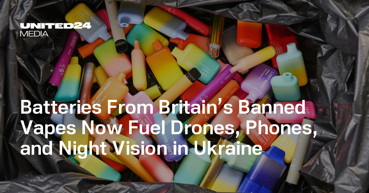 Batteries From Britain’s Banned Vapes Now Fuel Drones, Phones, and ...