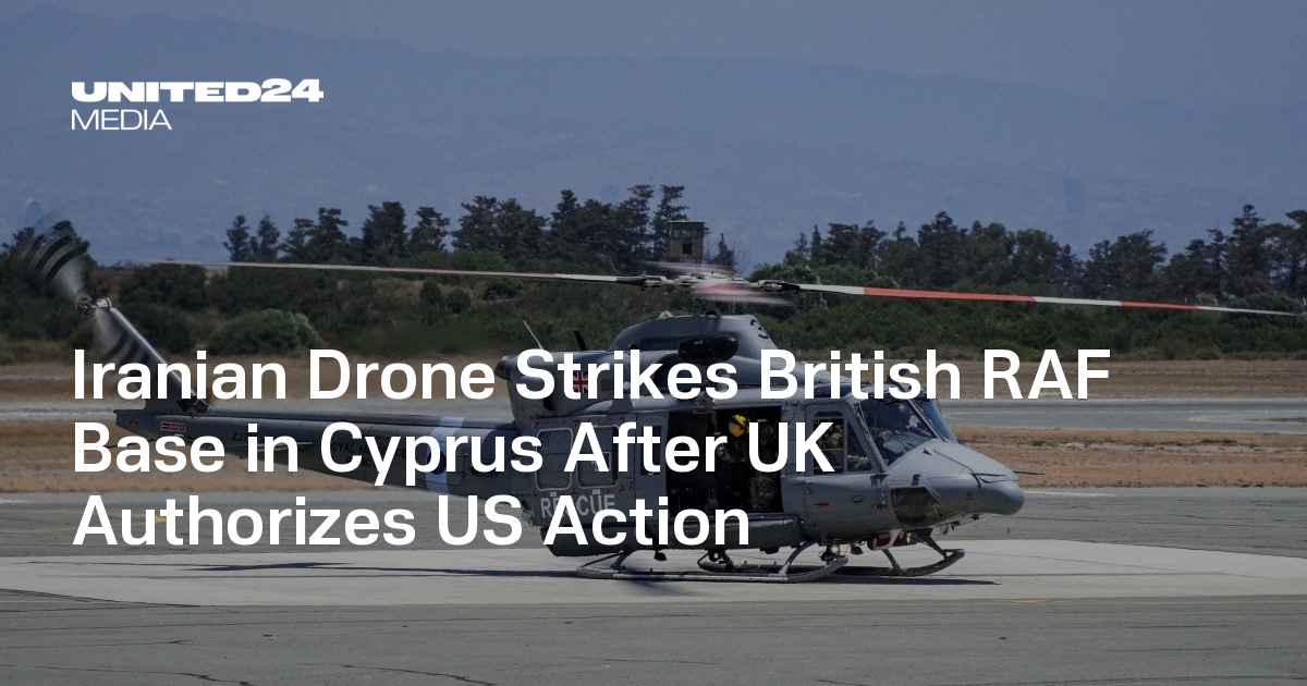 Iranian Drone Strikes British RAF Base in Cyprus After UK Authorizes US ...