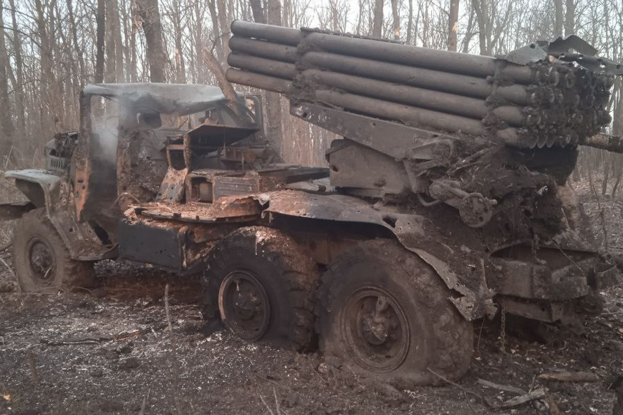 Russian BM-21 Grad Blown Up Mid-Drive by Ukrainian Drone in Donetsk ...