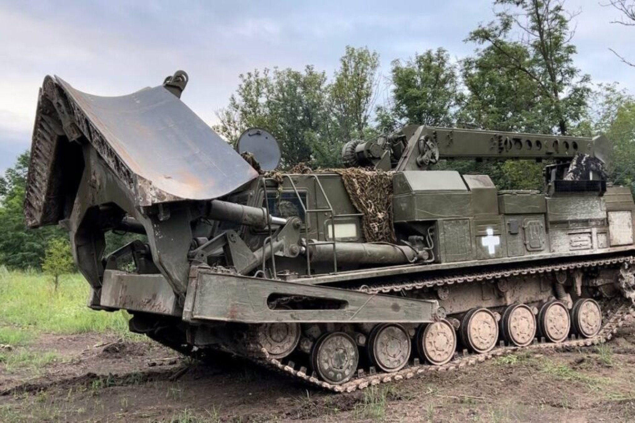 Ukrainian Drones Destroy Russian BAT-2 Engineering Vehicle—A ...