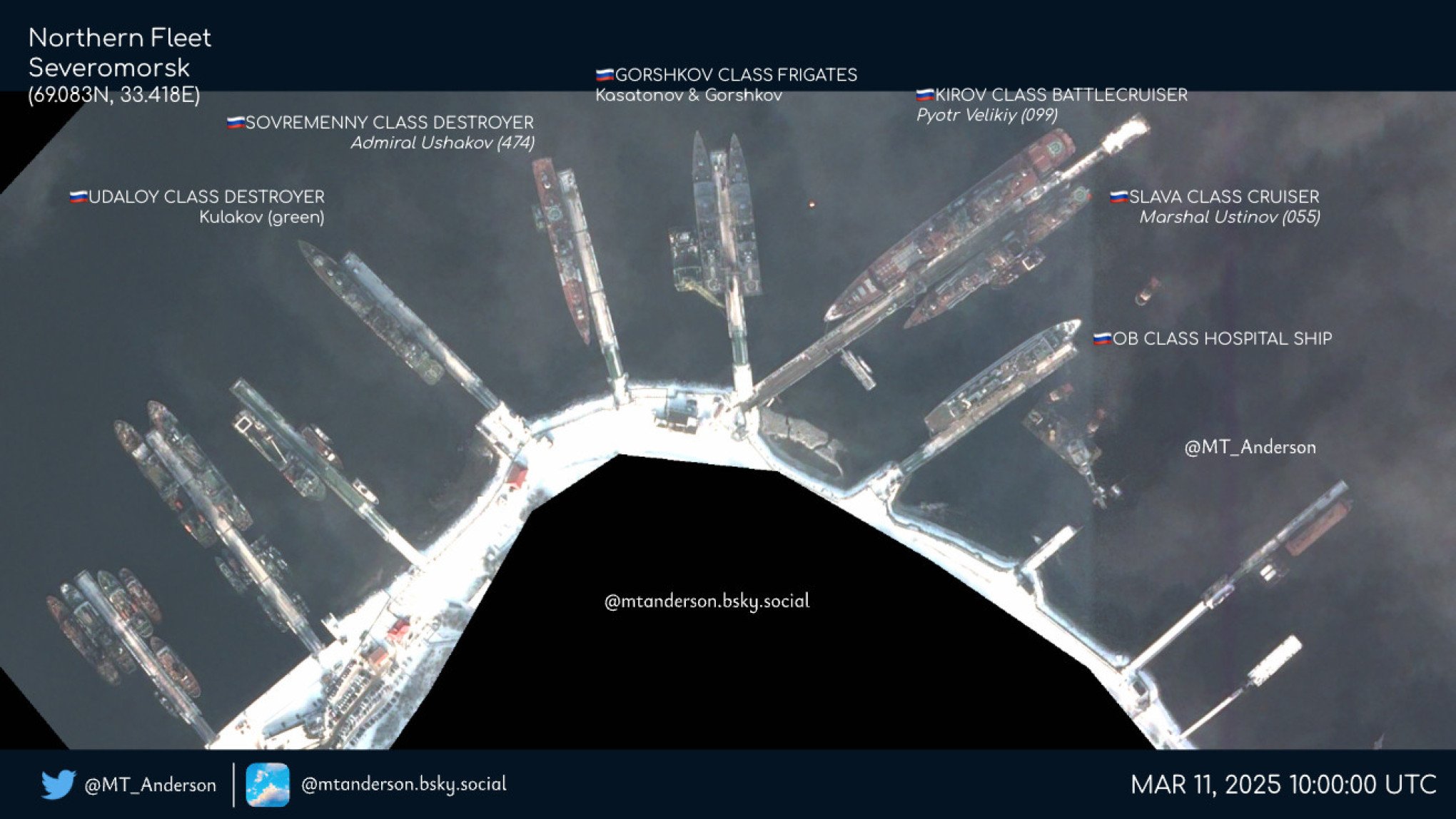 Satellite Image Reveals Russia’s Pyotr Velikiy Nuclear Battlecruiser ...