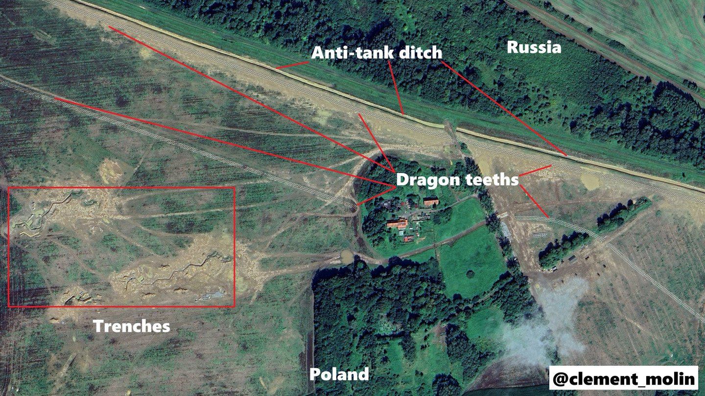 Satellite Images Reveal Poland’s First Anti-Russia Fortifications Along ...